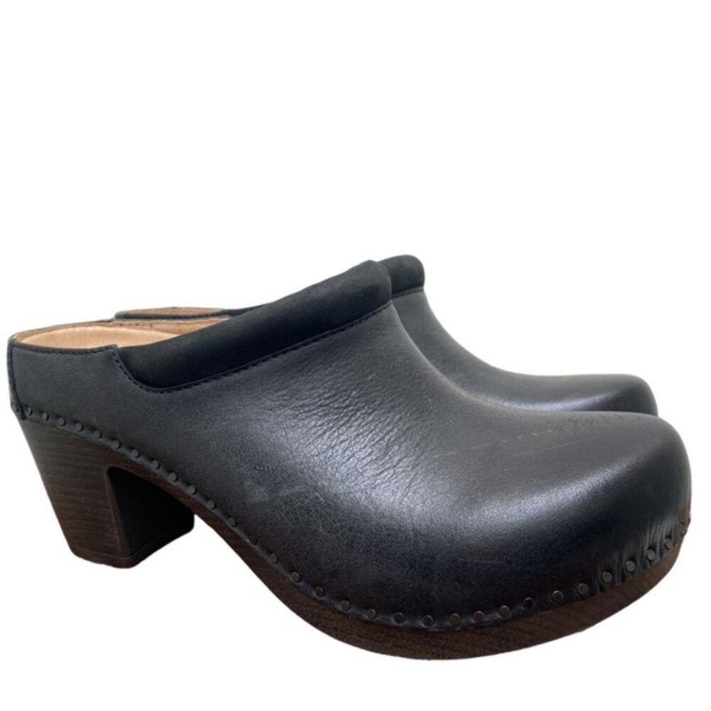 Dansko New Women's Sammy Clogs Black Leather Size 38 - Gem
